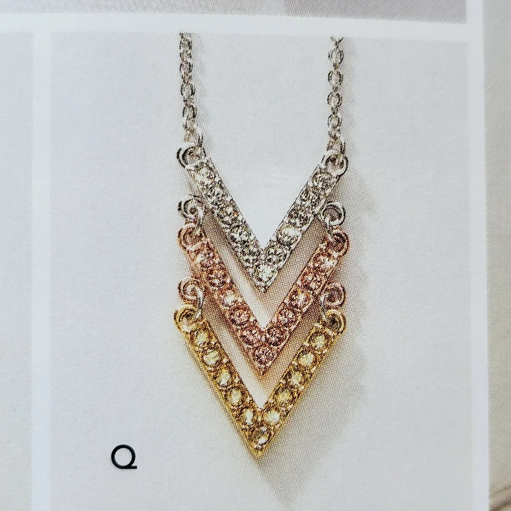 Touchstone Crystal | Jewelry | Touchstone Crystal Triple V Necklace ...